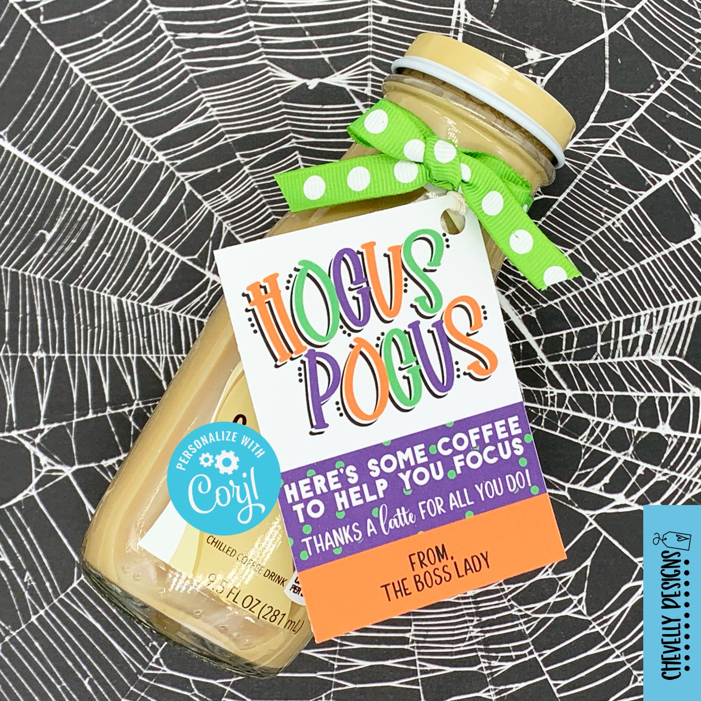 EDITABLE - Hocus Pocus Coffee Thank You Staff Appreciation Gift Tags ...