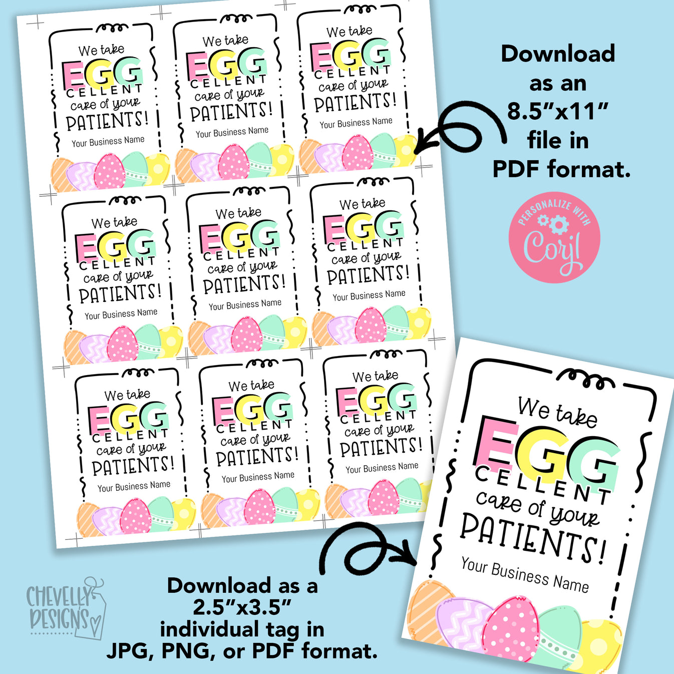 Editable - EGG-cellent Care Home Health Referral Gift Tags for Easter ...