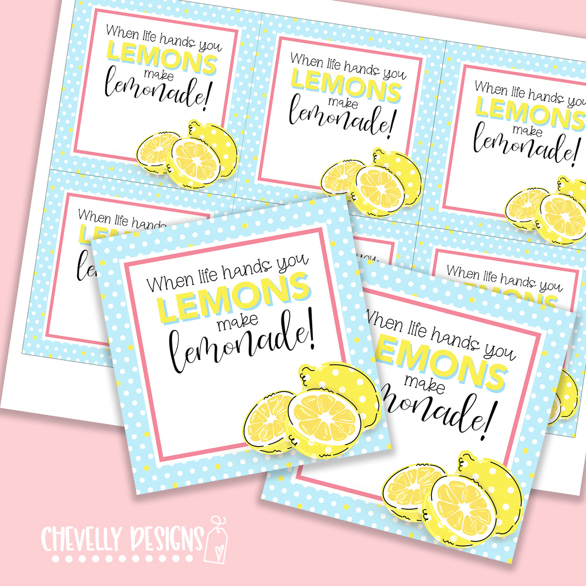 Printable Lemons make Lemonade Gift Tags >>>Instant Digital D ...