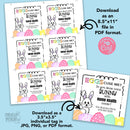 Editable - Easter Bunny Eggs Referral Gift Tags - Printable Digital Fi ...