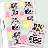 Printable Jesus Loves You Easter Egg Gift Tags >>>Instant Dig ...