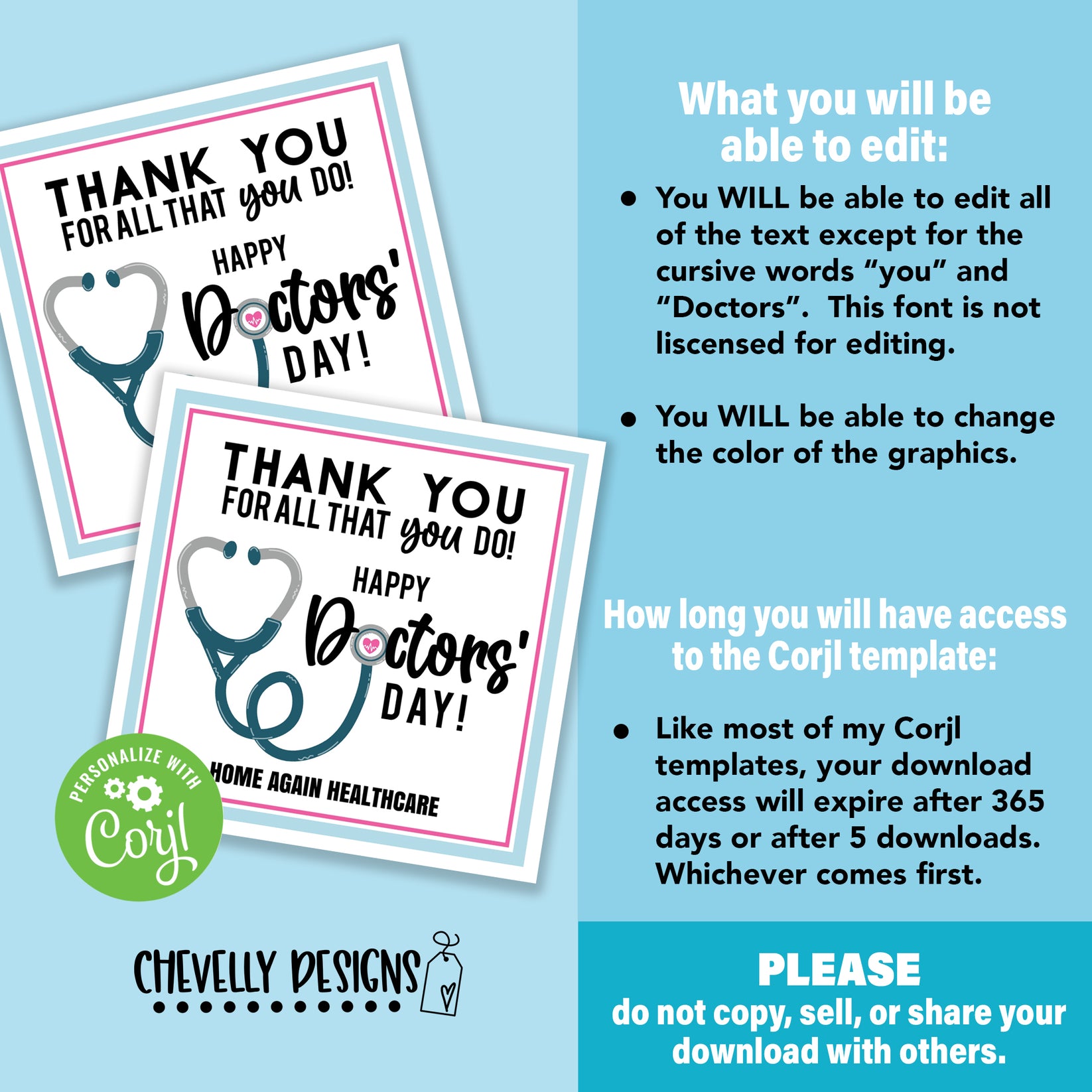 Editable - Doctors' Day - Doctor Appreciation Gift Tags - Printable ...