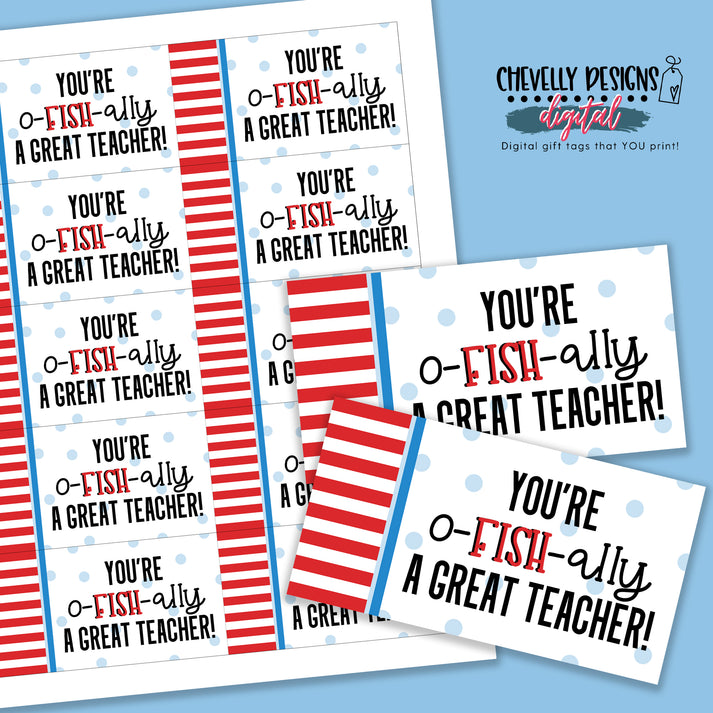 Printable Great Teacher Swedish Fish Gift Tags >>>Instant Dig ...