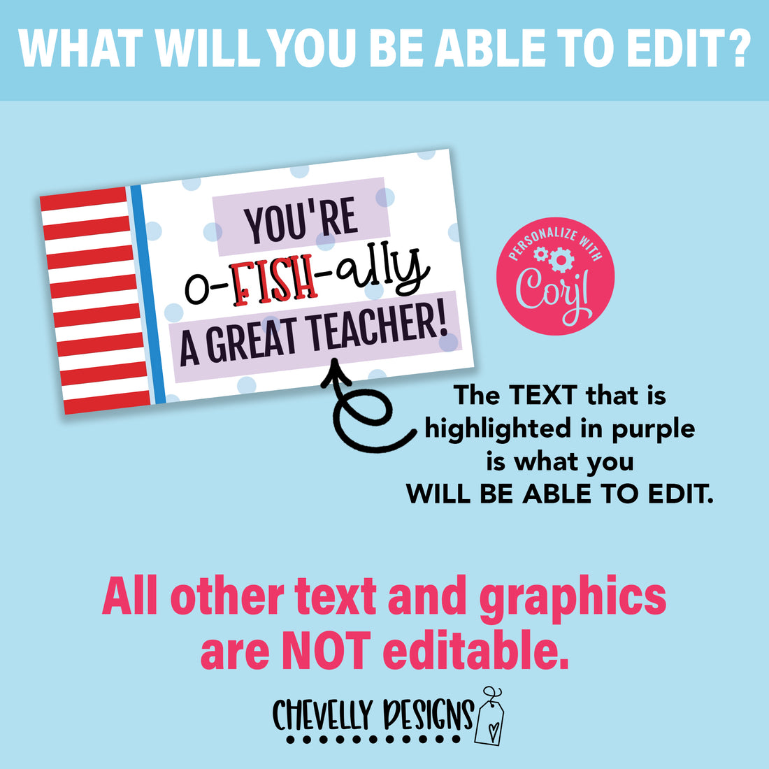 Editable - O-FISH-ALLY Swedish Fish Gift Tags - Printable Digital File ...