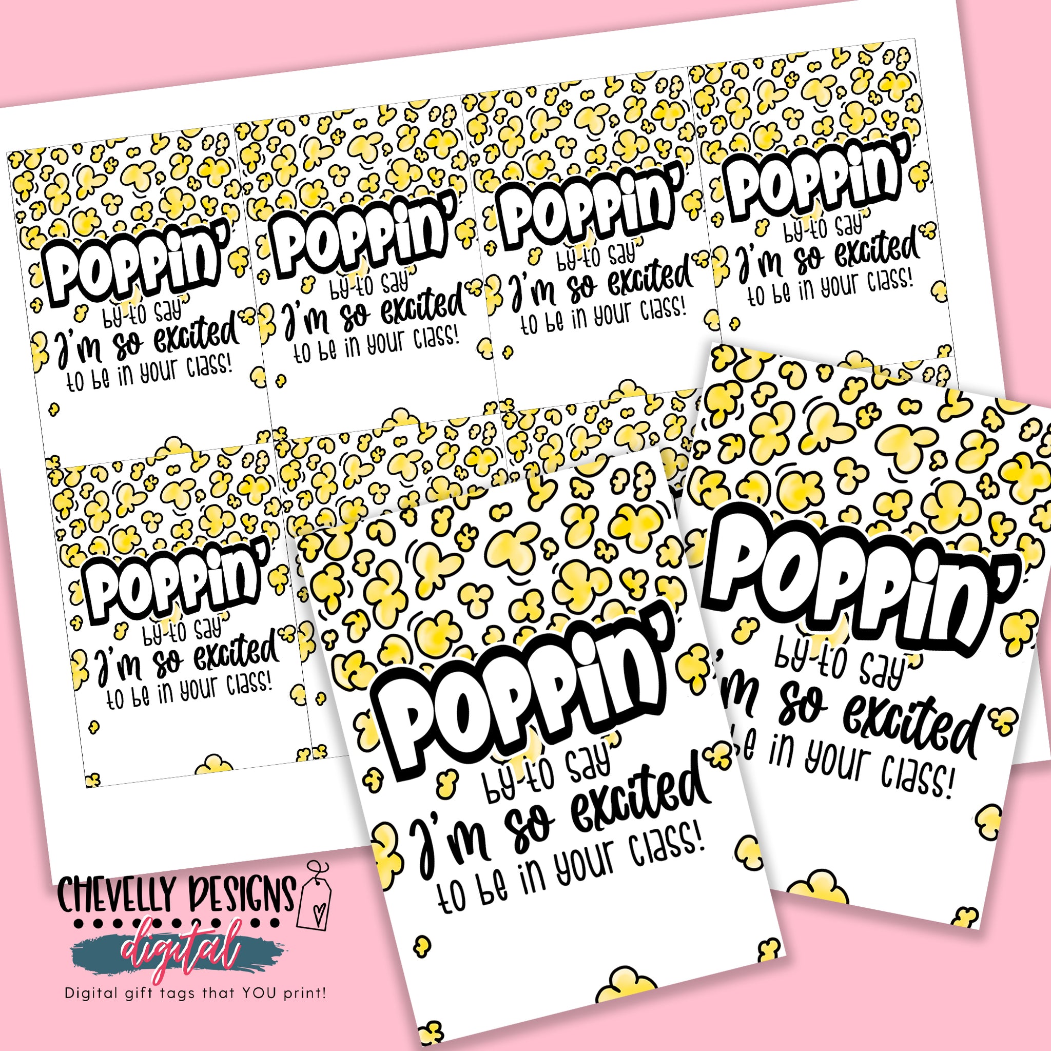 Popping By Gift Tags - Back to School - Meet the Teacher - DIGITAL DOW ...