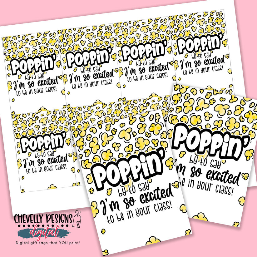 Popping By Gift Tags - Back to School - Meet the Teacher - DIGITAL DOW ...