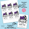 Editable - Gift Tags for Cheerleaders - Purple, White, Black Cheer Bow ...