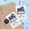 Editable - Gift Tags for Cheerleaders - Purple, White, Black Cheer Bow ...