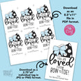 EDITABLE - Gift Tags for Cheerleaders - Light Blue and Black Cheer Bow ...
