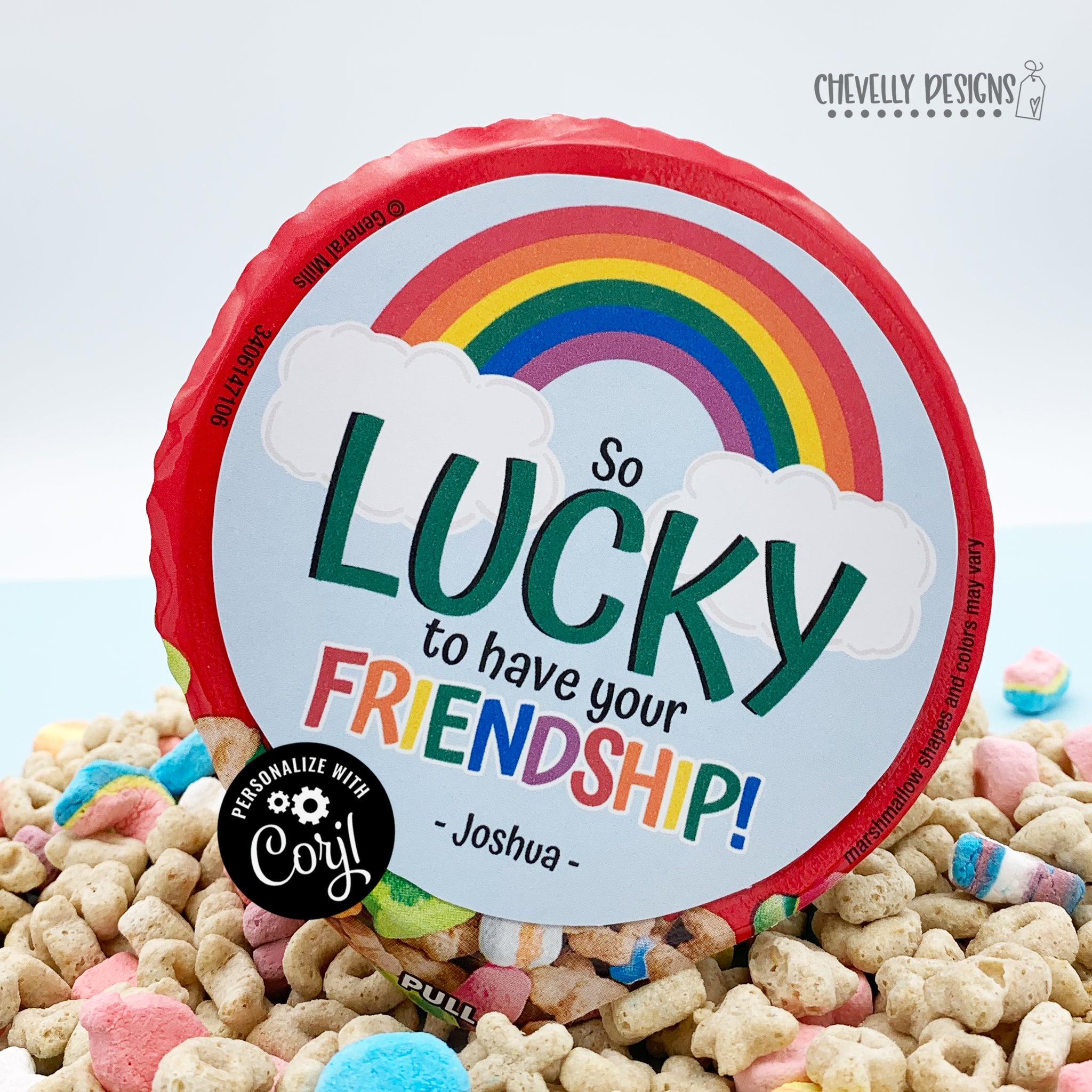 Editable - Lucky To Have Your Friendship - Gift Tags - Printable Digit ...