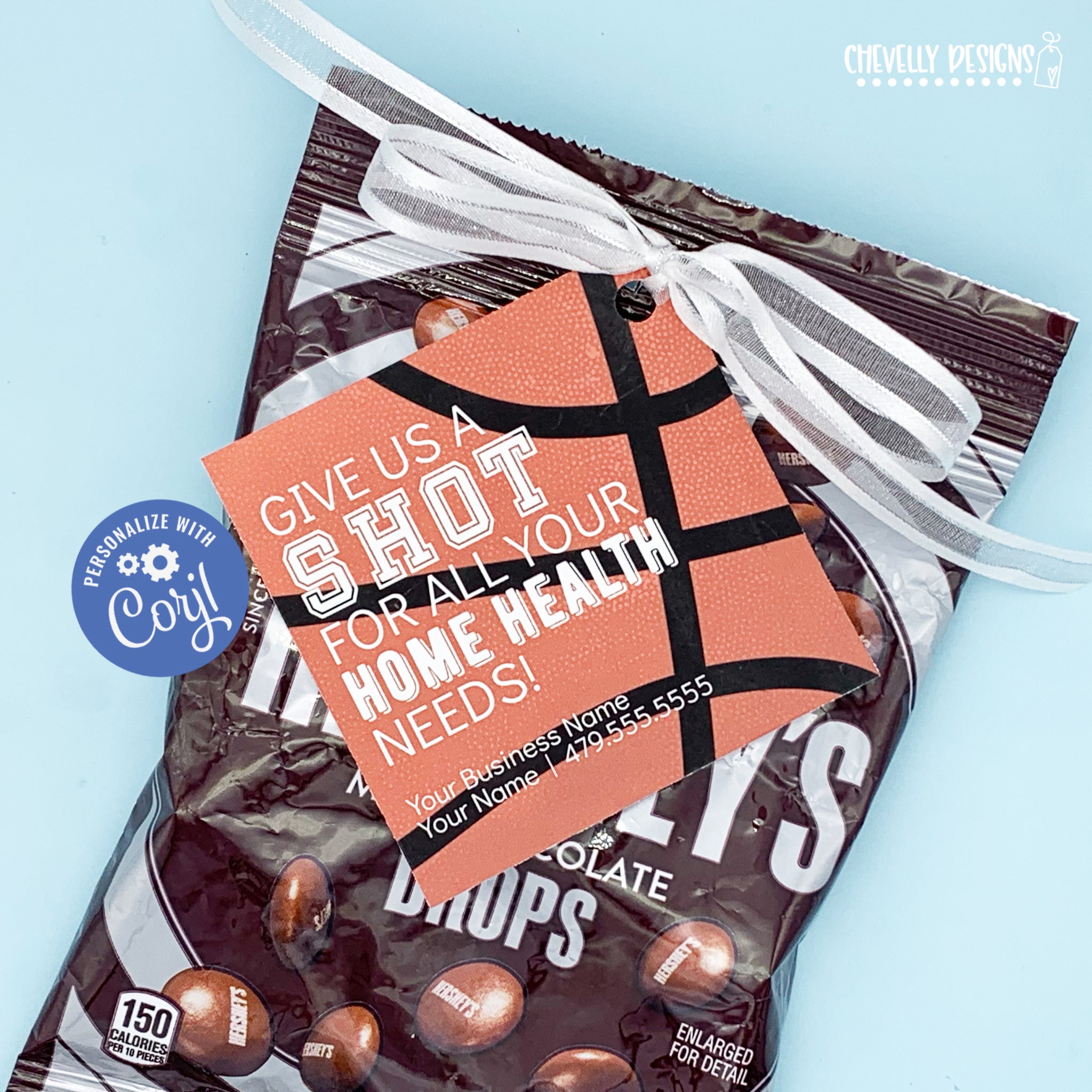 Editable - Give us a Shot - Basketball Referral Marketing Gift Tags ...