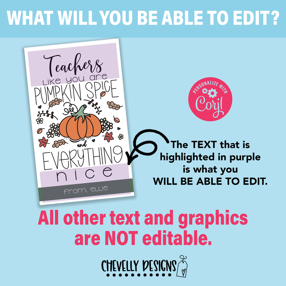 EDITABLE - Teachers Like You are Pumpkin Spice - Printable Fall Gift T ...