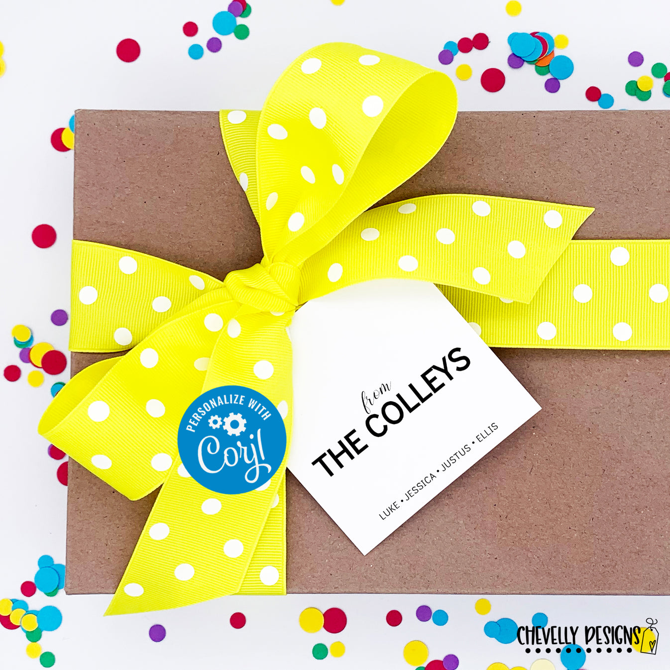 EDITABLE - Printable Family Name Gift Tags - Digital File – Chevelly ...