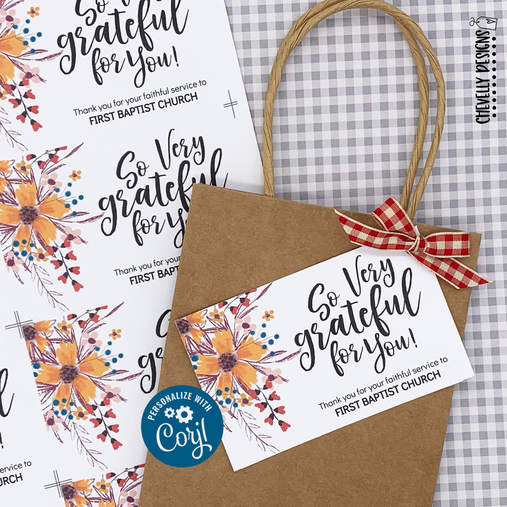 EDITABLE - So Very Grateful For You - Fall Gift Tags - Printable Digit ...