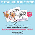 EDITABLE - So Very Grateful For You - Fall Gift Tags - Printable Digit ...
