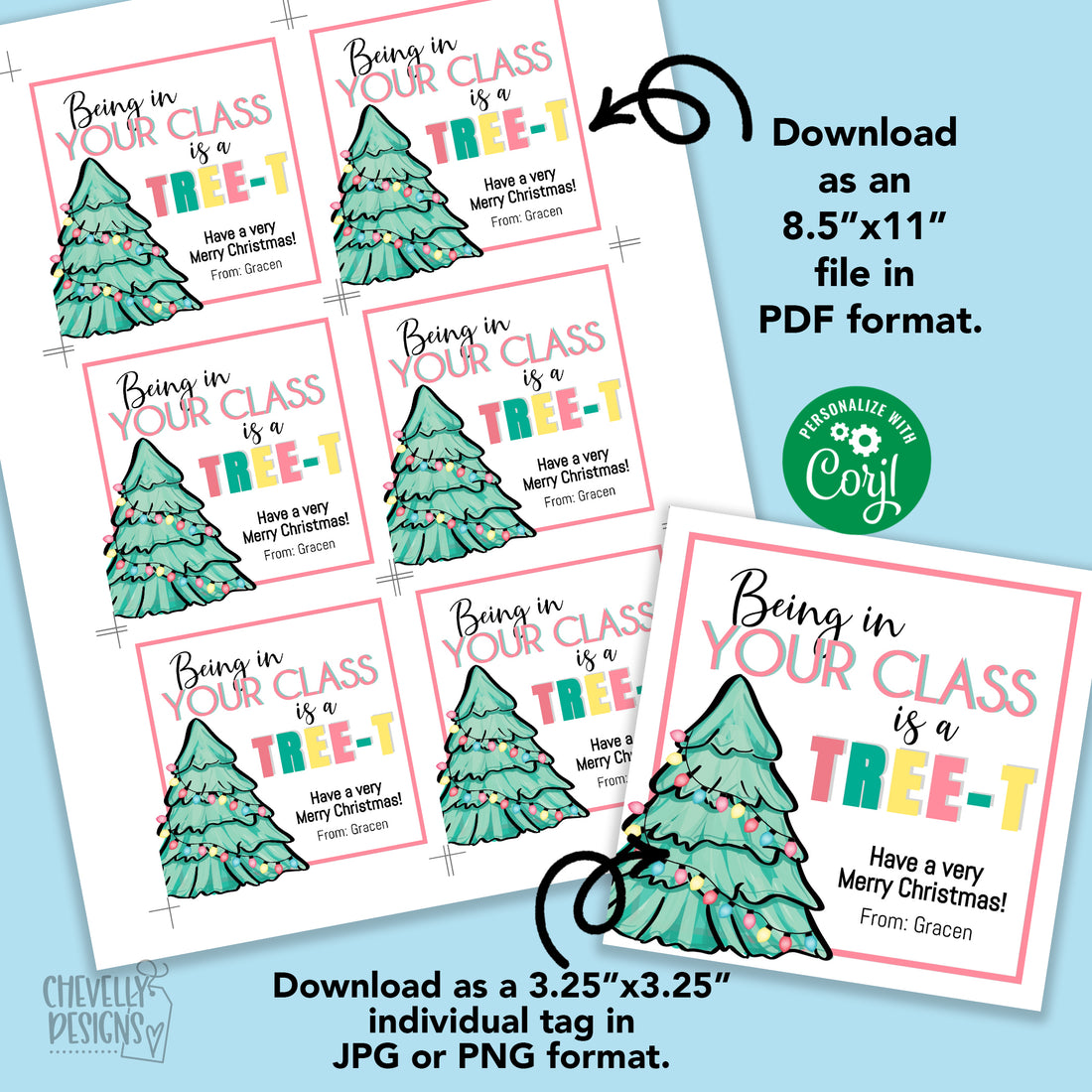 EDITABLE - Your Class is a TREE -t - Christmas Tags for Teacher Gifts ...