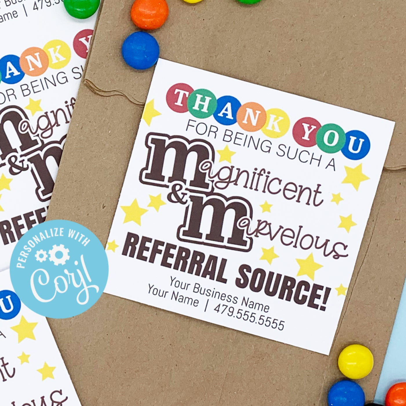 Editable - Magnificent and Marvelous Referral Gift Tags - Business Mar ...