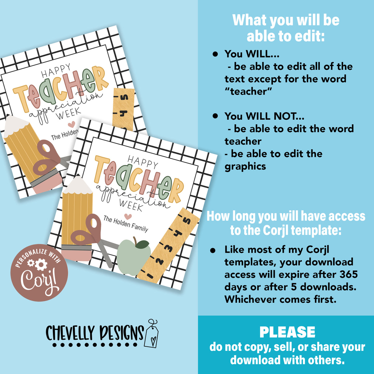 EDITABLE - Happy Teacher Appreciation Week Gift Tags - Printable Digit ...