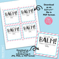 Editable - Your Are The Balm - Valentine Card Gift Tags - Printable Di ...