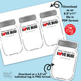 EDITABLE - Love Bug Valentine Mason Jar Printable - Class Valentine's ...