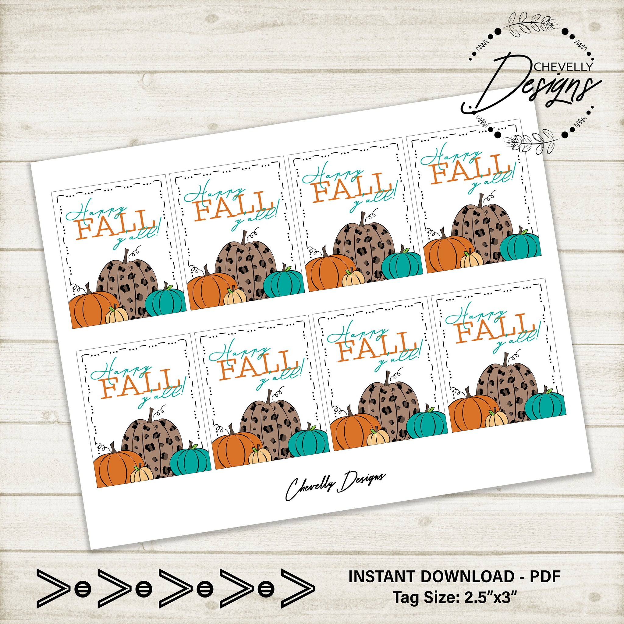 Pumpkin Gift Tags - Happy Fall Yall Pumpkins >>>Instant Digit ...
